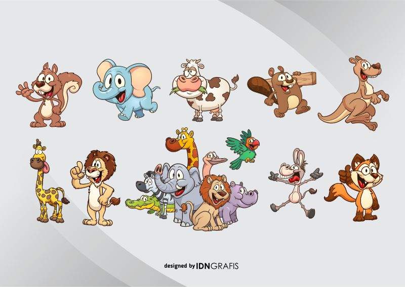 Download Koleksi Karakter Hewan Vector - IDN GRAFIS