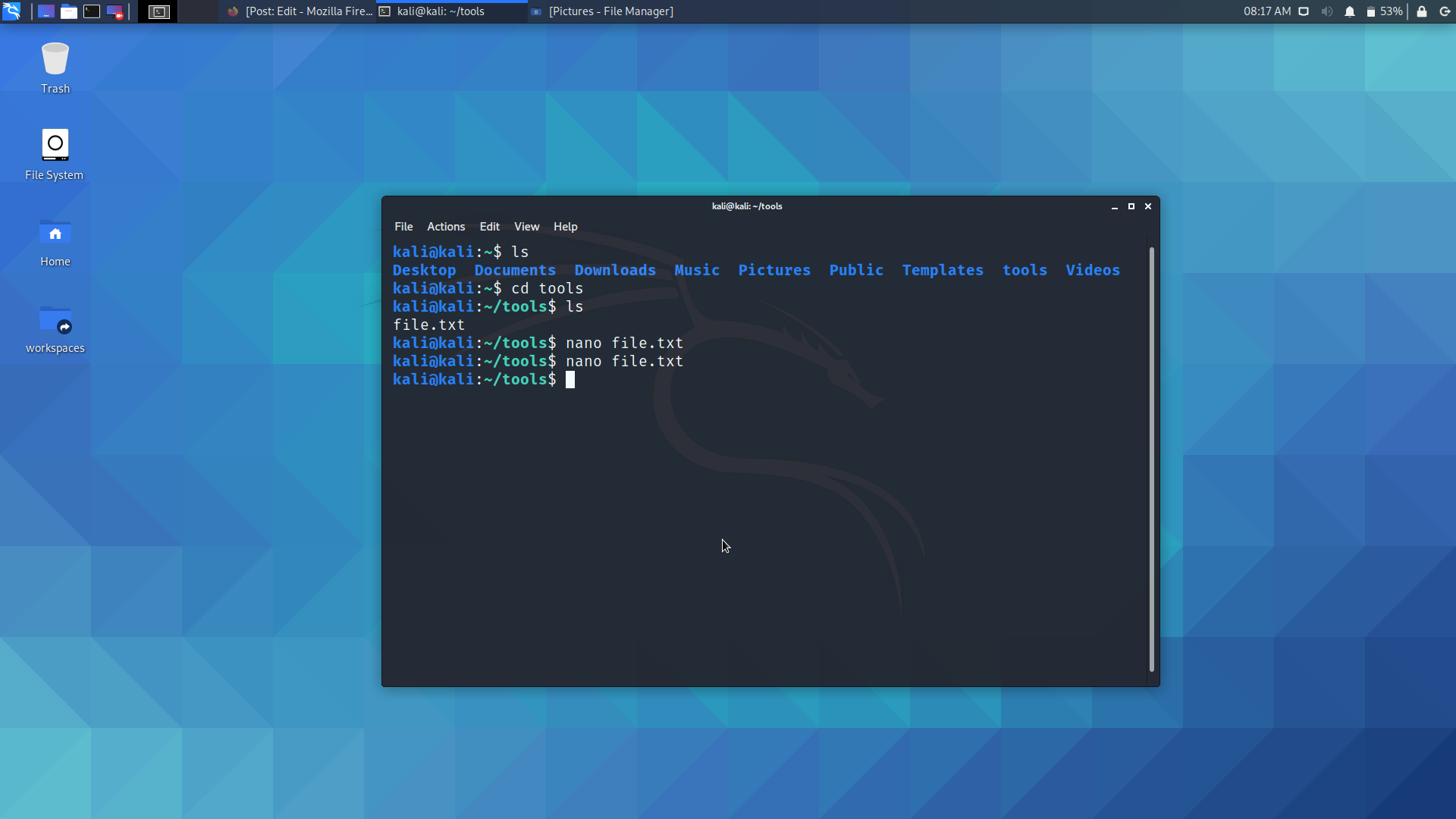 Baiscs of Kali Linux OS