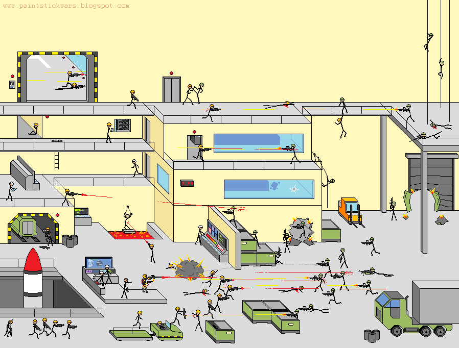 Paint Stick Wars: Nuclear raid!