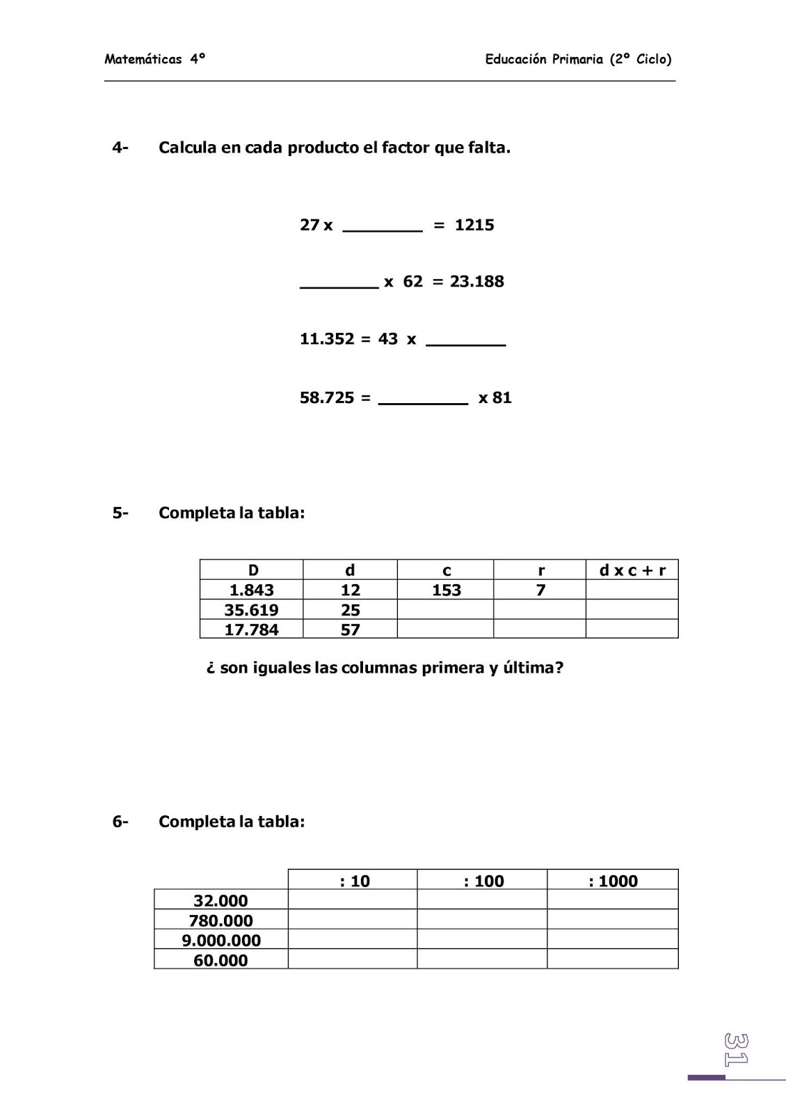 Actividades del Profe Campo Elias: ACTIVIDADES MATEMÁTICAS 4to 2020