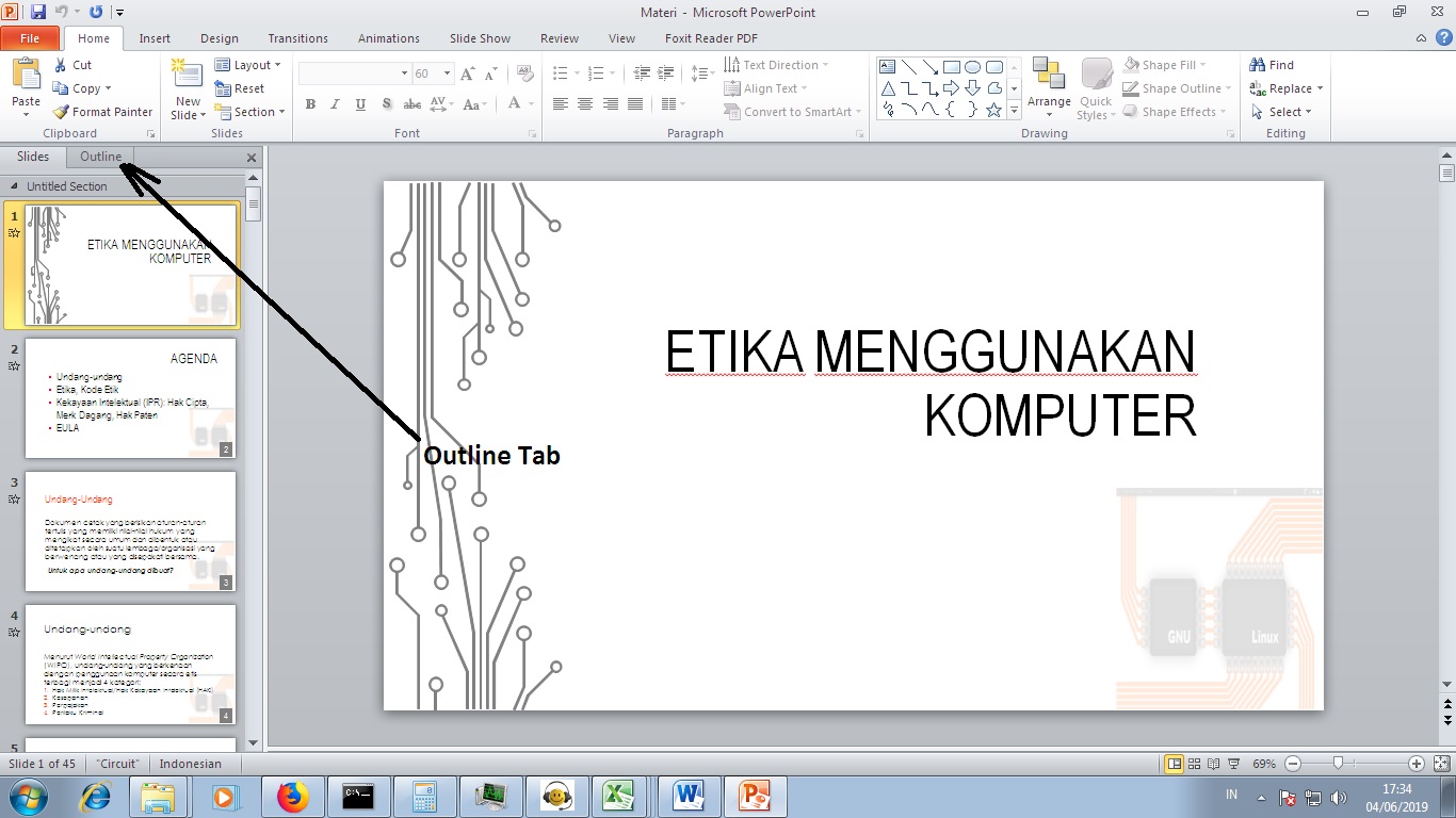 Bekerja dengan Outline di PowerPoint - Teknologi Informasi