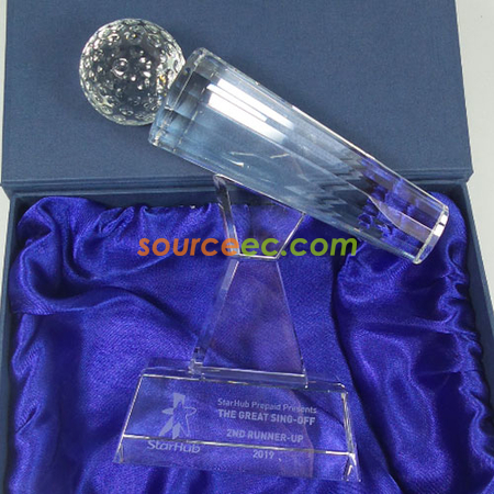 Microphone crystal trophy-StarHub - SourceEC | Singapore Corporate ...