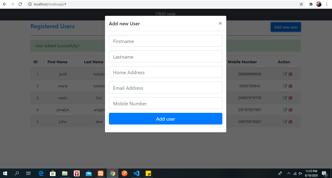 Very Complete Crud Using Vuejs Axios Php Mysqli