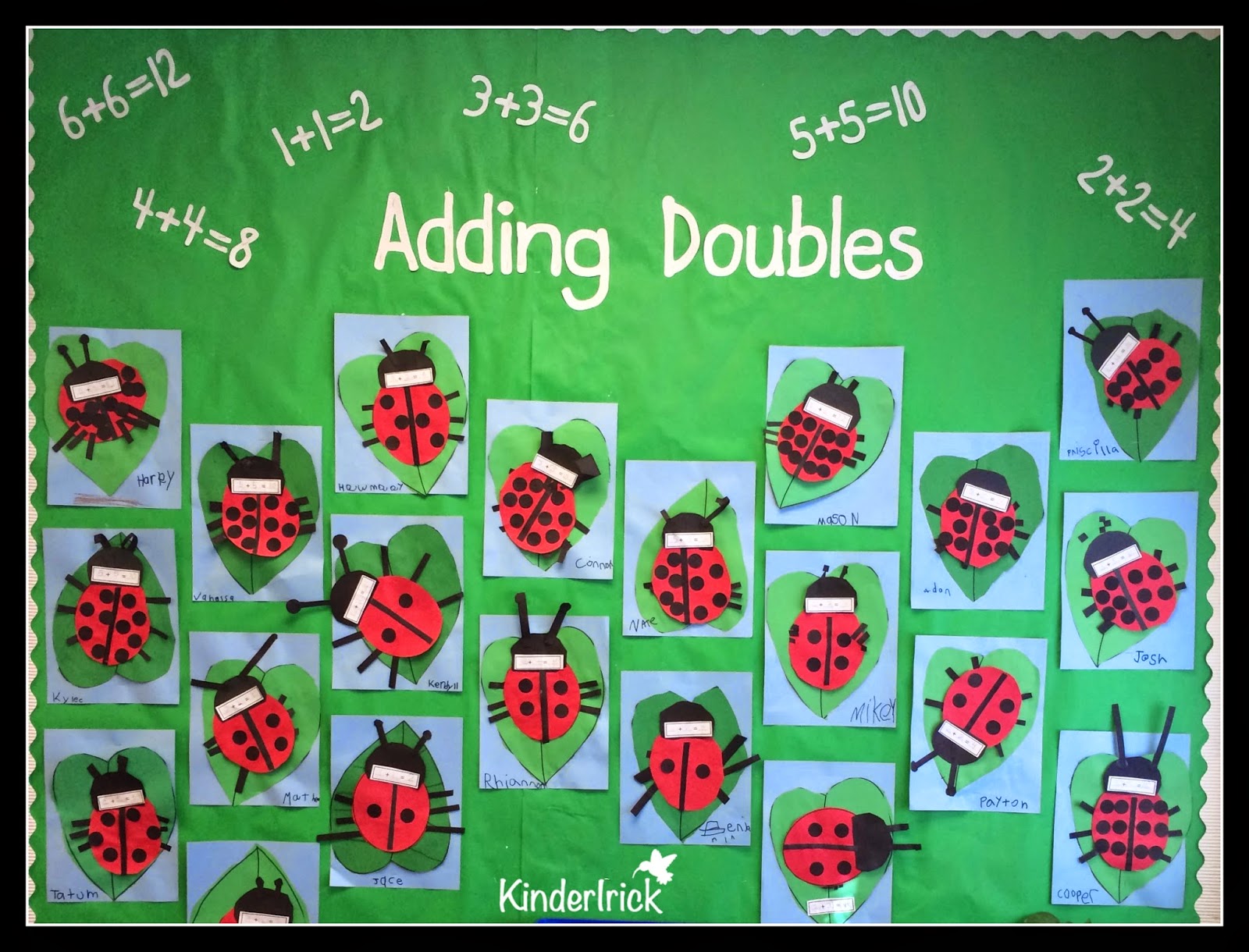 Adding Doubles- Spring Math Fun | KinderIrick