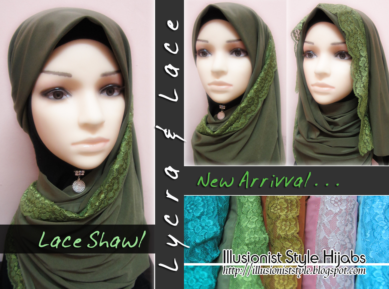 Shawl Lace Arriaval : Selendang Lace ~ Illusionist Style Hijabs