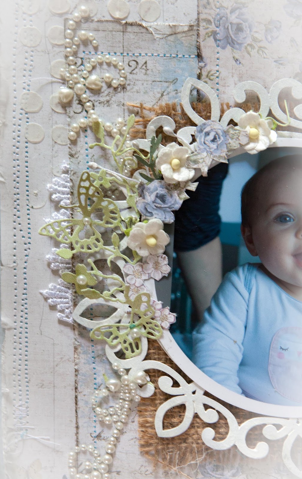 Creative Mayhem: Baby Layout in Blue using Maja Design Papers