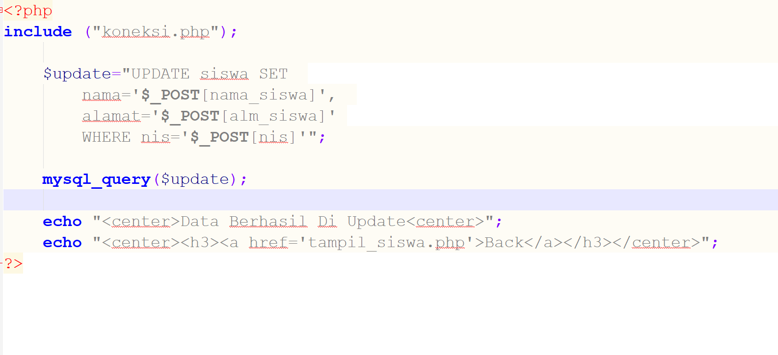 MODULE RPL : Tampil, Edit, Update PHP Mysql