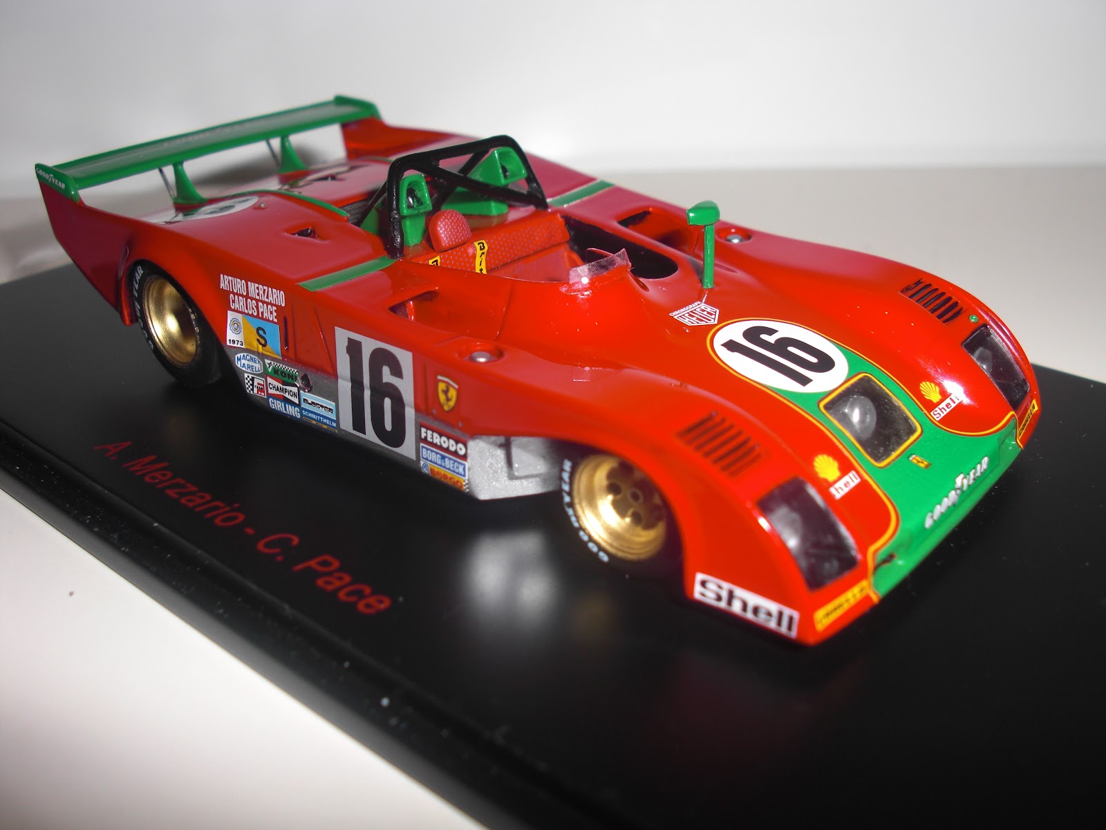 24 Heures du Mans: Ferrari 312 PB #16 2nd Le Mans 1973 A. Merzario - C ...
