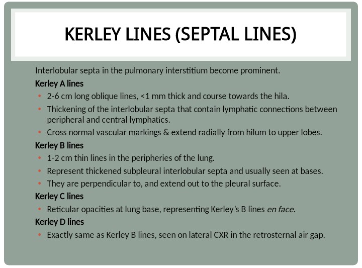 Chest Medicine Made Easy-Dr Deepu: Kerley Lines