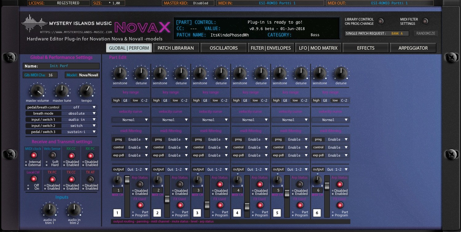 MATRIXSYNTH: Novation NovaX AudioUnit & VST Librarian Editor Plug-in