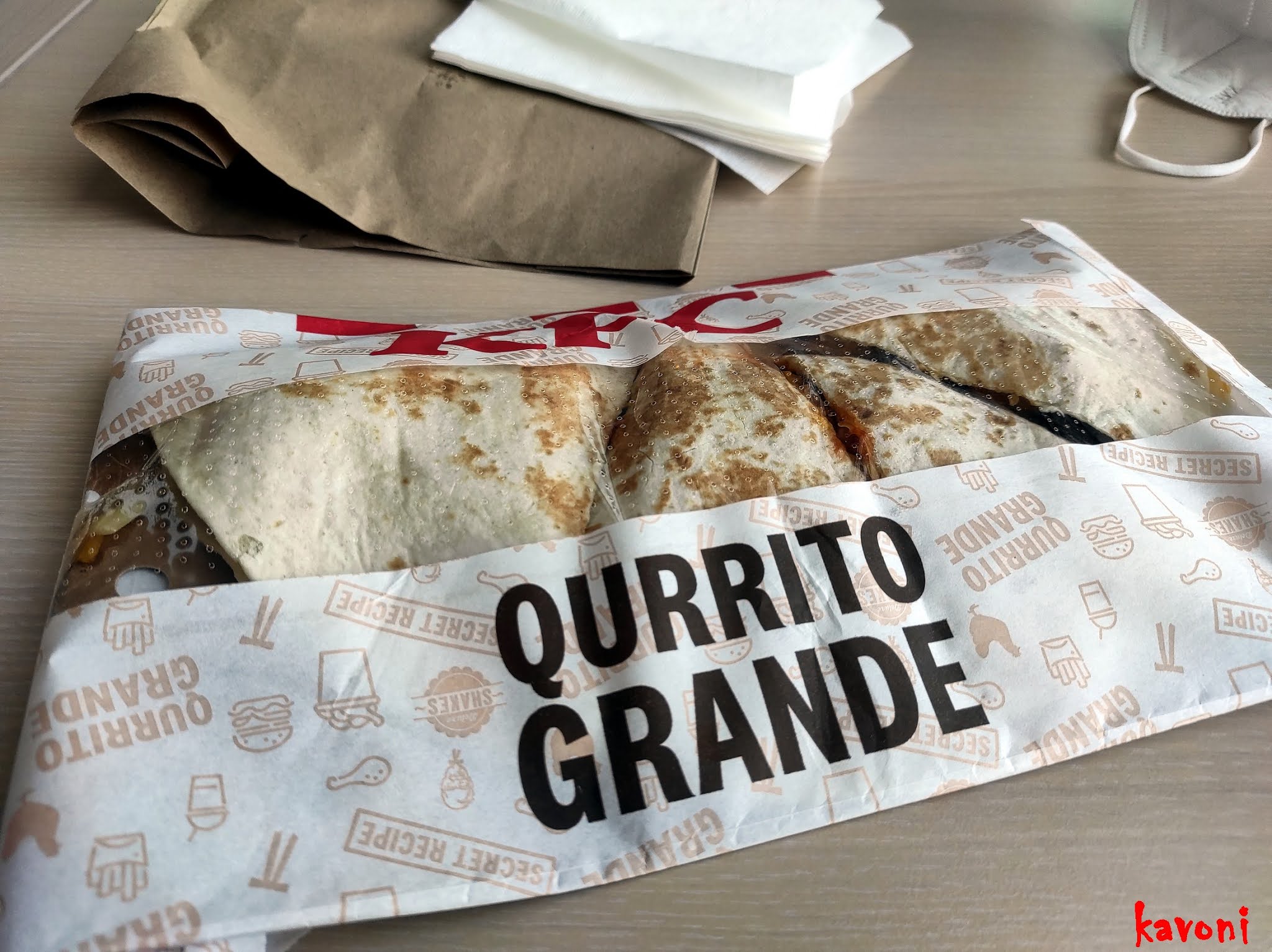 kavoniho žrádlo: Qurrito Cheeser Grande, KFC