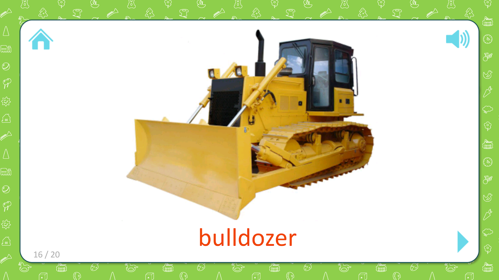 FlashCards For Kids: Bulldozer - Transportation - Flashcards for Kids