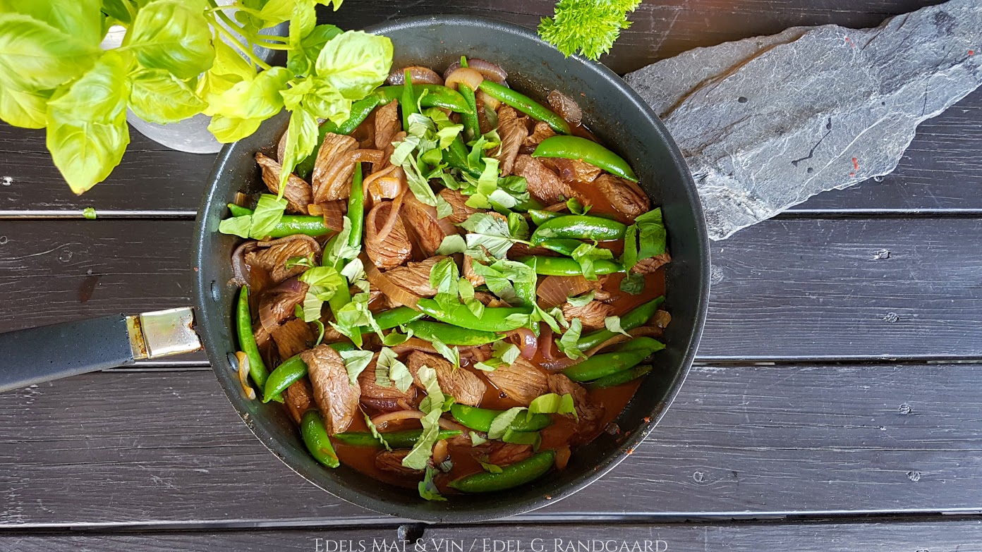 Edels Mat : Biff i wok med red curry