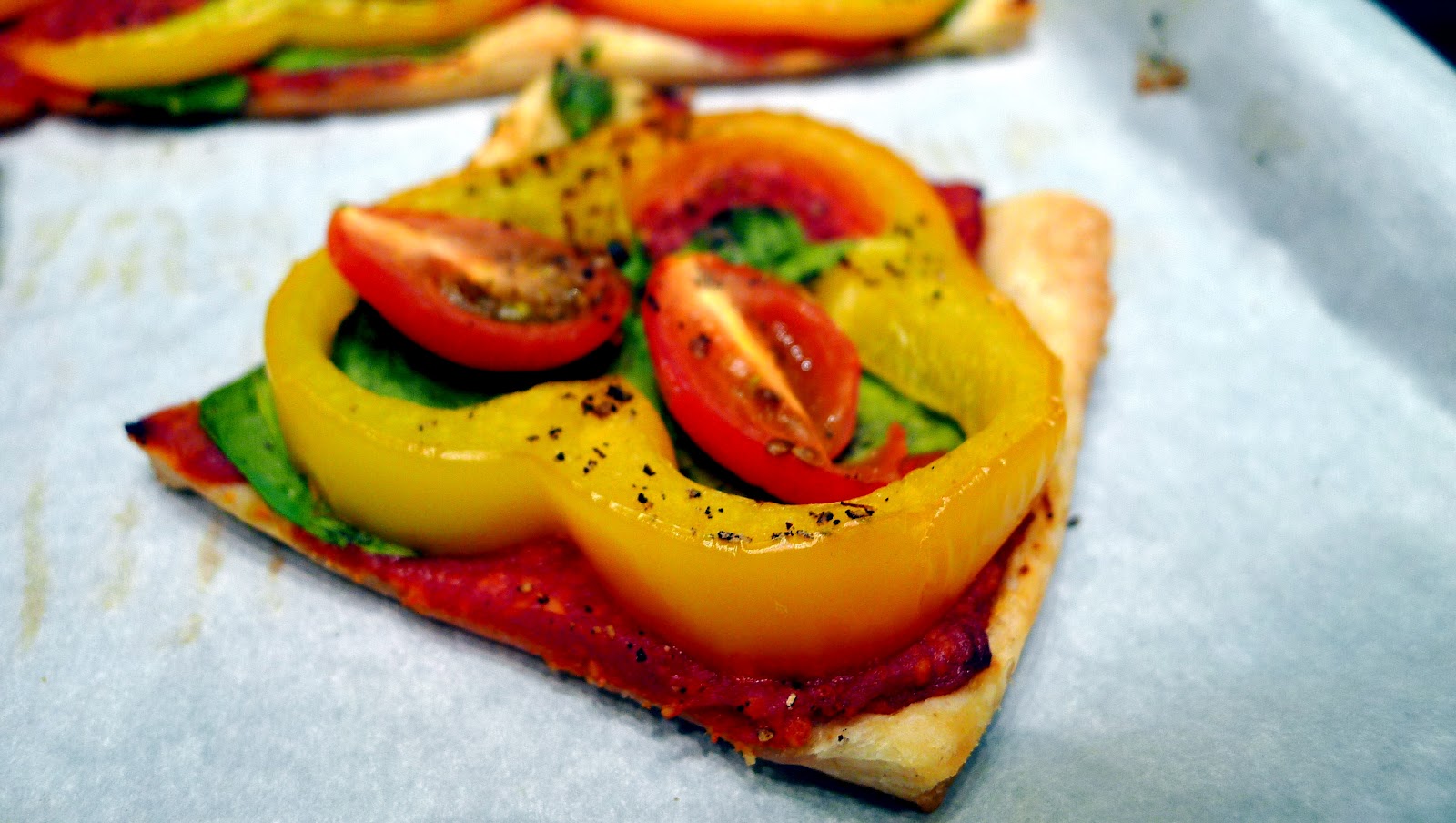 newFOOD tuesdayz: Tomato and Bell Pepper Squares