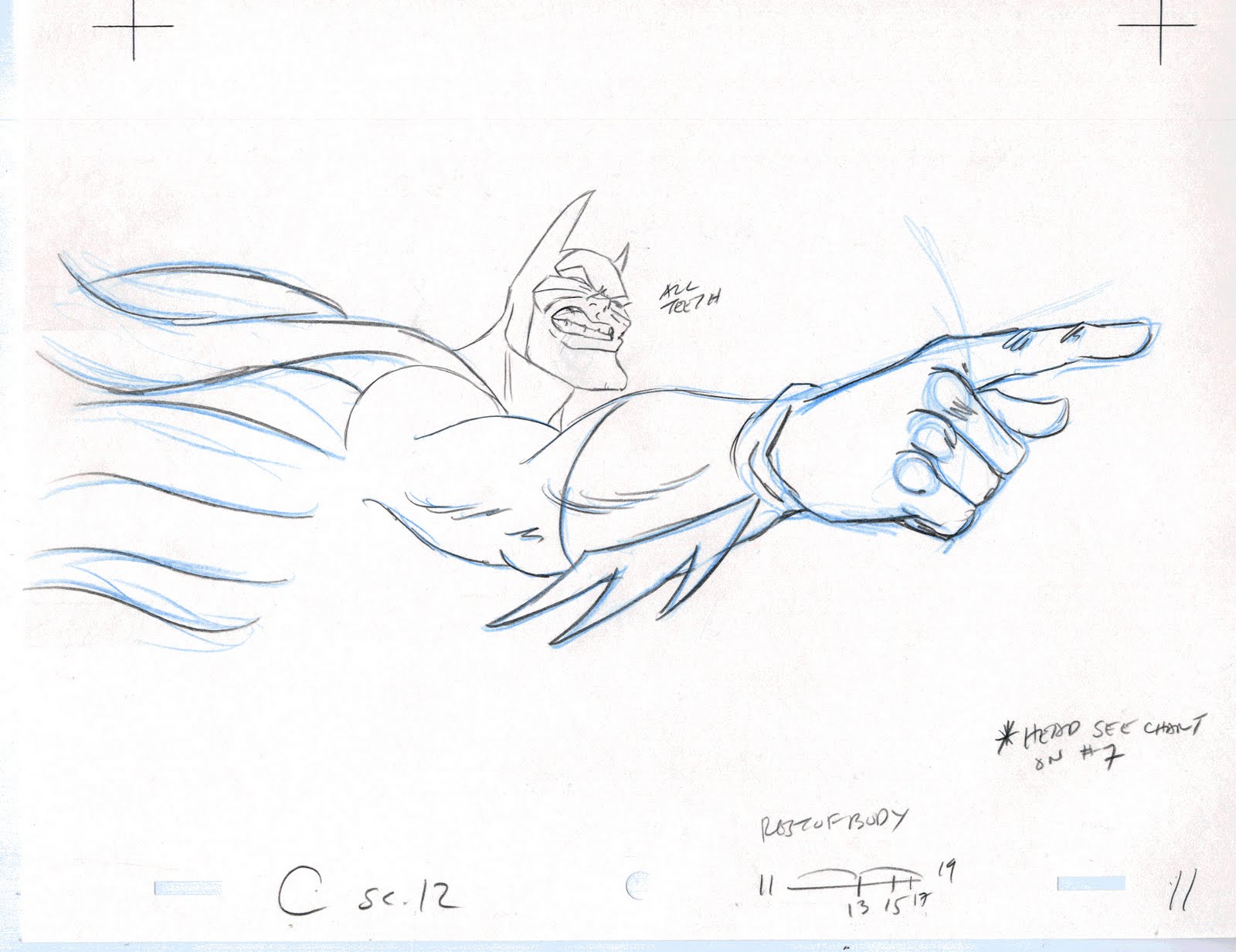 John The Animator Guy: Batman Semi-clean Rough Poses & X-Sheet: Clean ...
