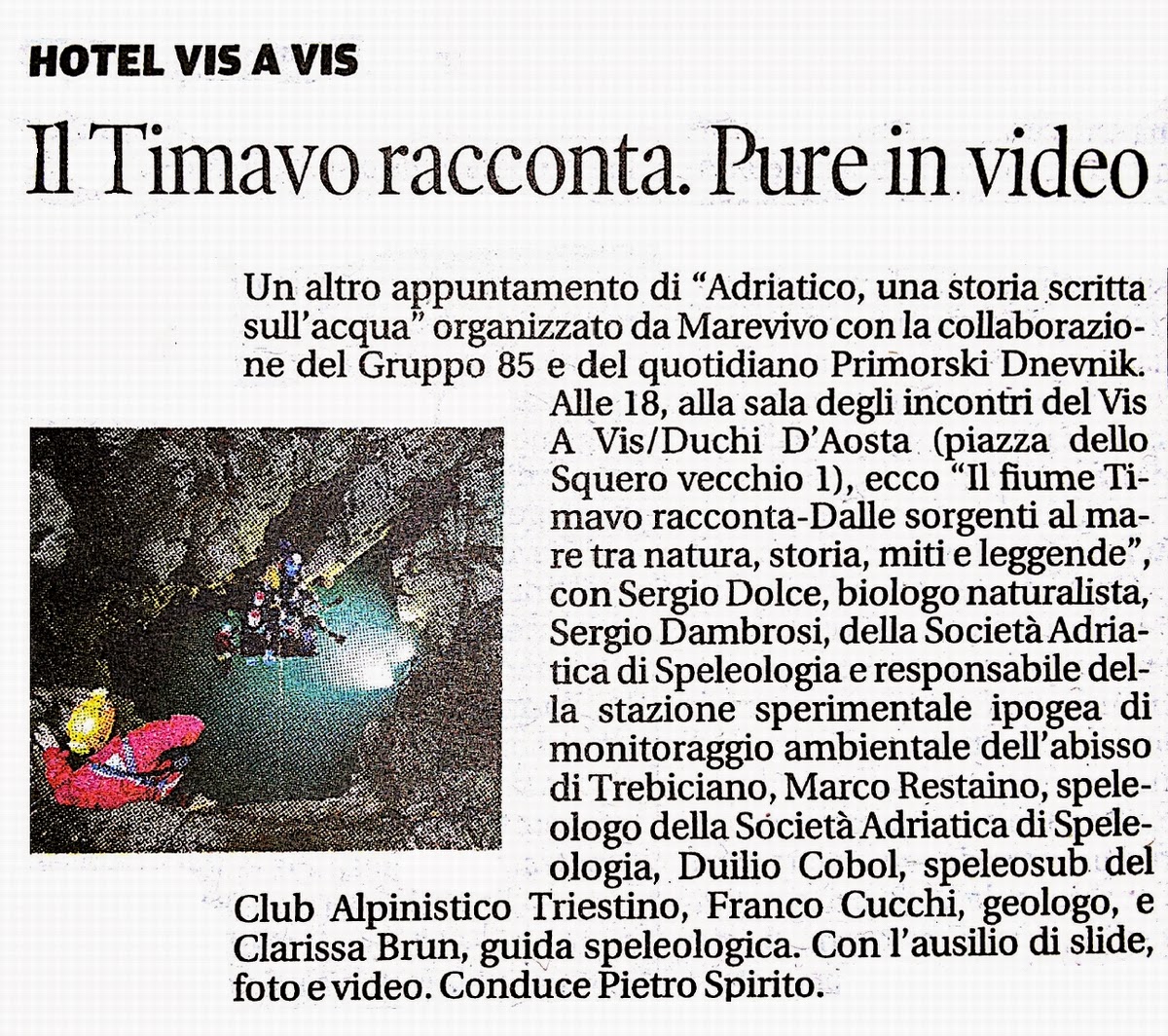 Il fiume Timavo racconta - SAS