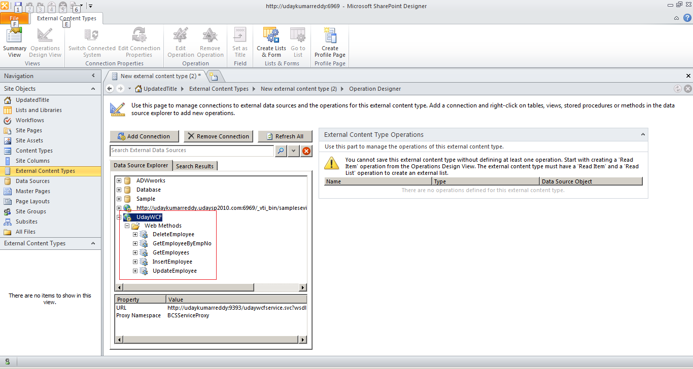 How To Create Deploy Wcf Service And Create External List Using Wcf In Sharepoint 2010
