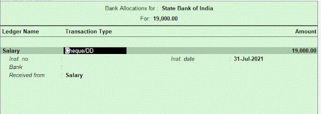 TDS on Salary – Entry in Tally