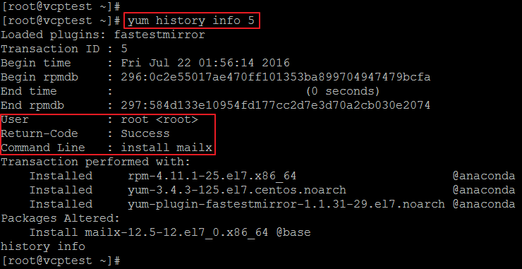 Information Technology How To Guides: How To Manage Yum History
