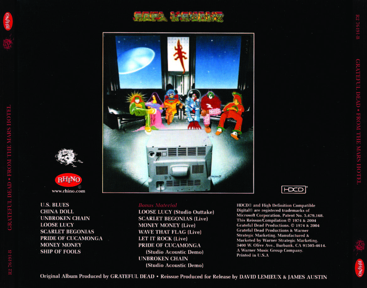 Classic Rock Covers Database: Grateful Dead - From the Mars Hotel (1974)