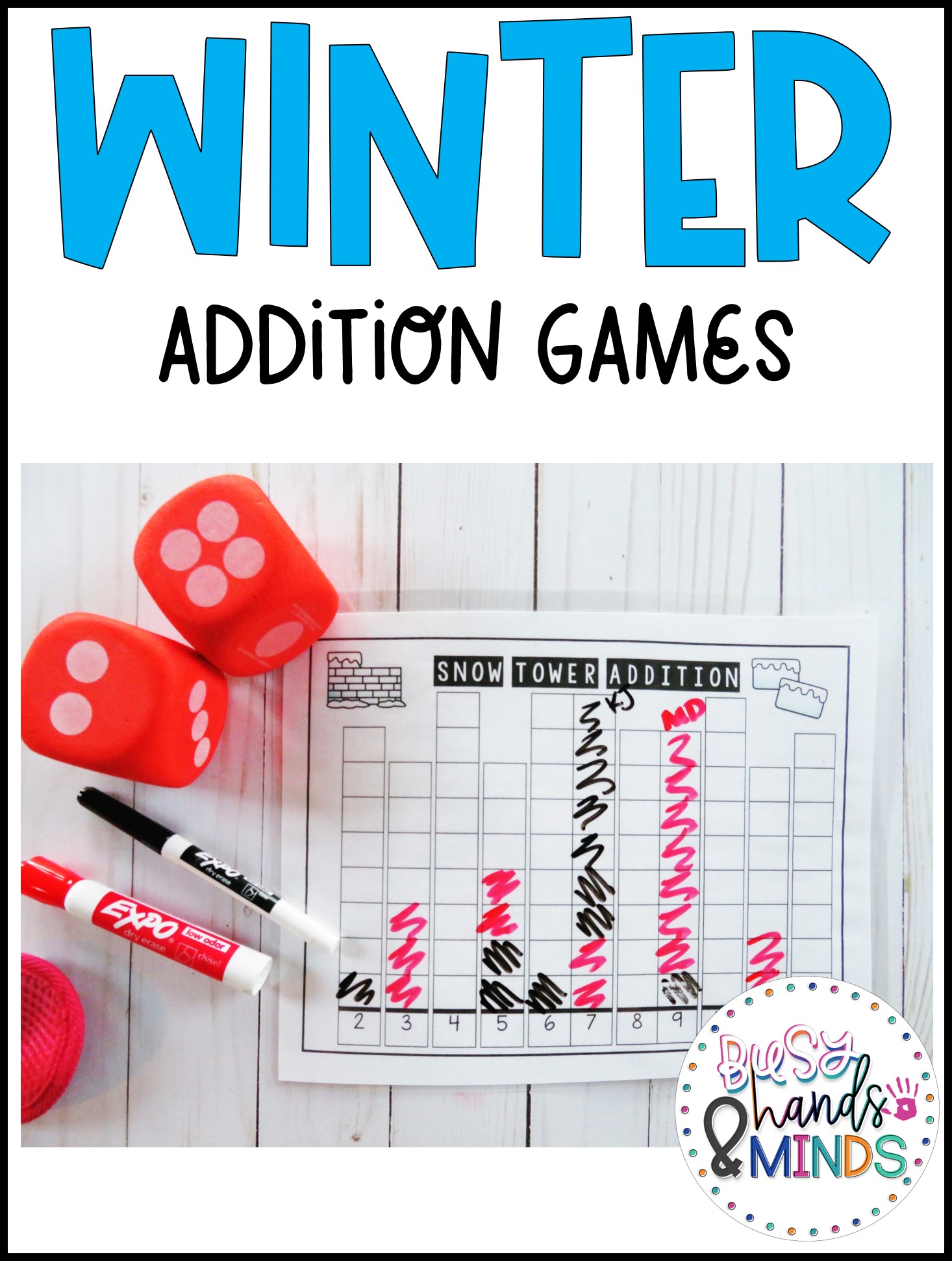 Winter Addition and Subtraction Games | Busy Hands and Minds
