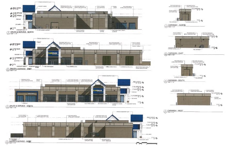 Build Neighborhoods : Stop CarMax: Proposed CarMax Architectural Elevations