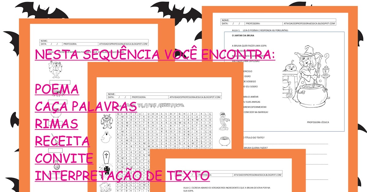 Atividades Professora Jéssica .: SEQUÊNCIA DIDÁTICA - HOLLOWEEN PARA ...