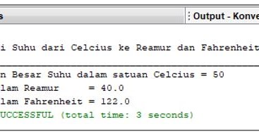 Algoritma untuk menghitung Konversi Suhu dari Celcius menjadi Reamur ...