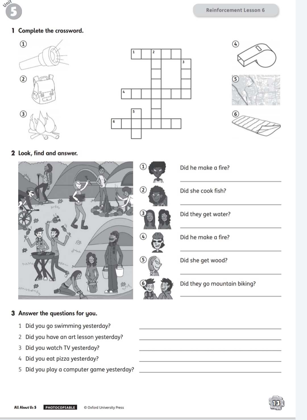 Aprender es divertido: 5°. REINFORCEMENT ACTIVITIES
