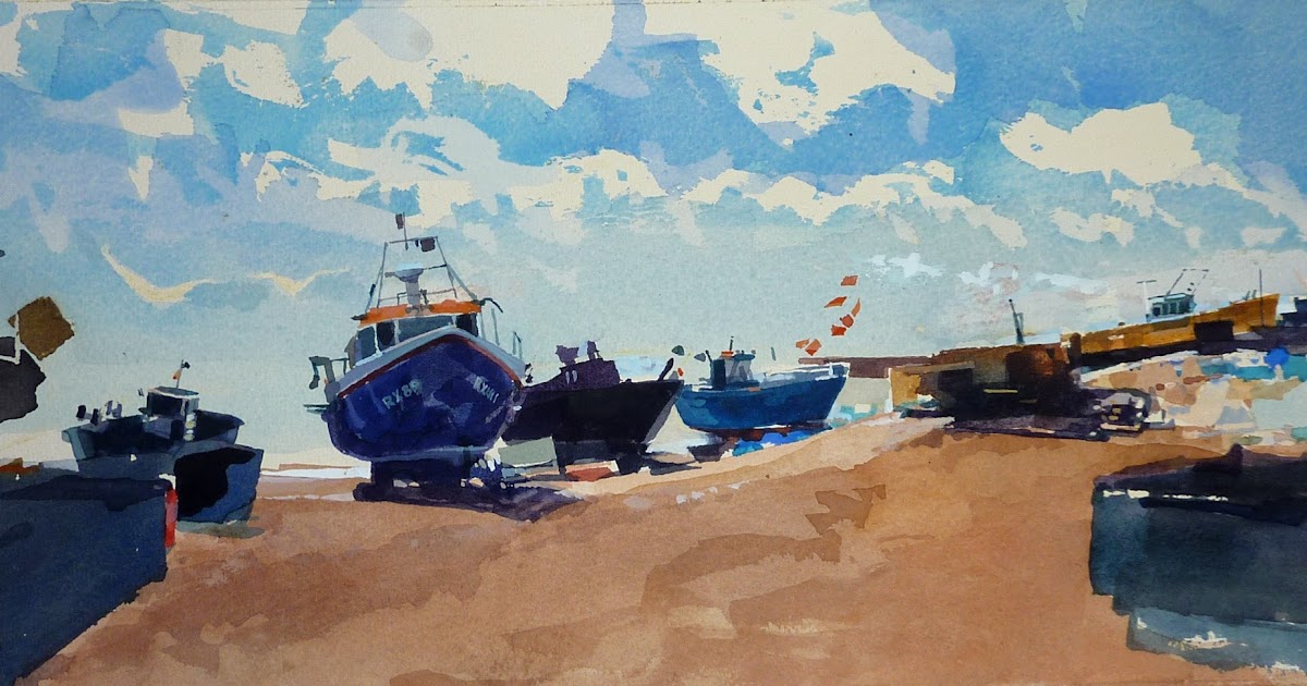 Ian Potts Artist: Hastings, boats wait for their time