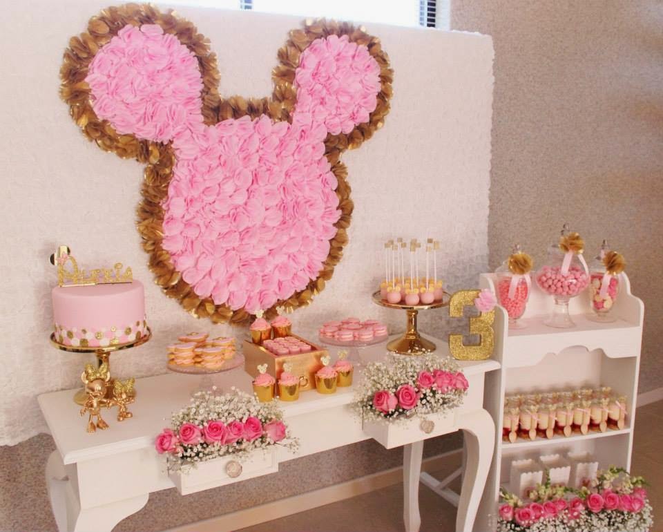 Tudo Simples e Decorado: Minnie Pink e Dourado