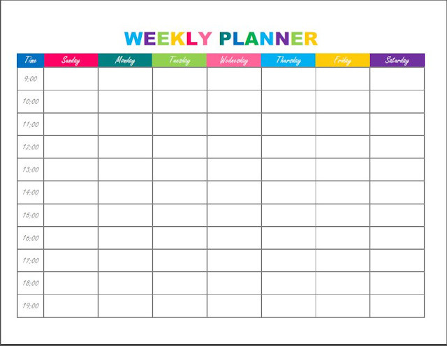 Weekly Planner Page | Polka Dots and Rainy Days: Weekly Planner Page