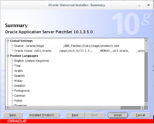 Upgrade the IAS oracle home to 10.1.3.5 in Oracle EBS R12.1