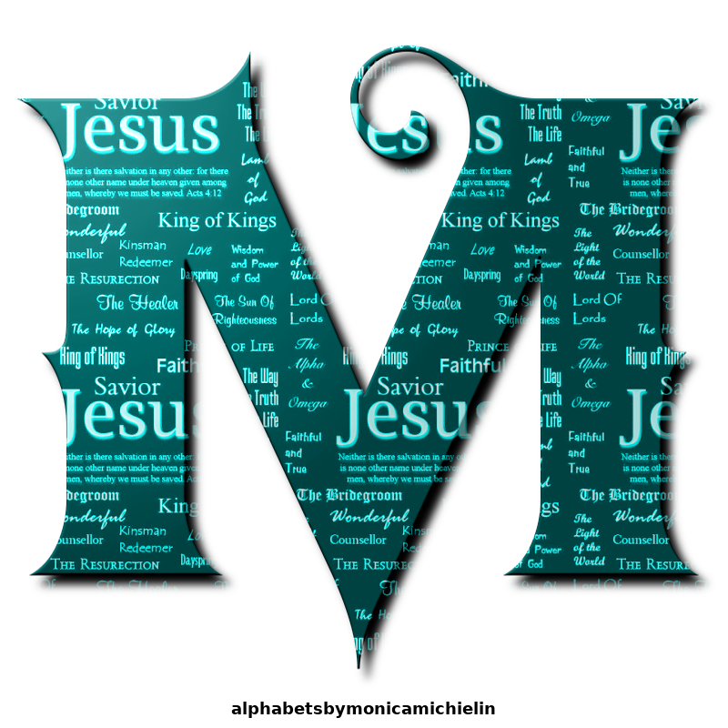 M. Michielin Alphabets: JESUS NAME ALPHABET AND ICONS PNG, #Jesus