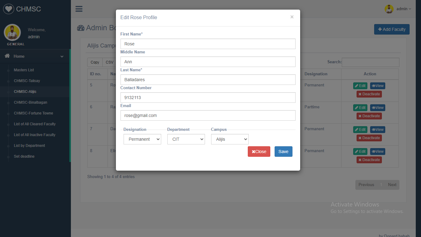 Online Faculty Clearance Management System in php mysql with Source Code | Free Download