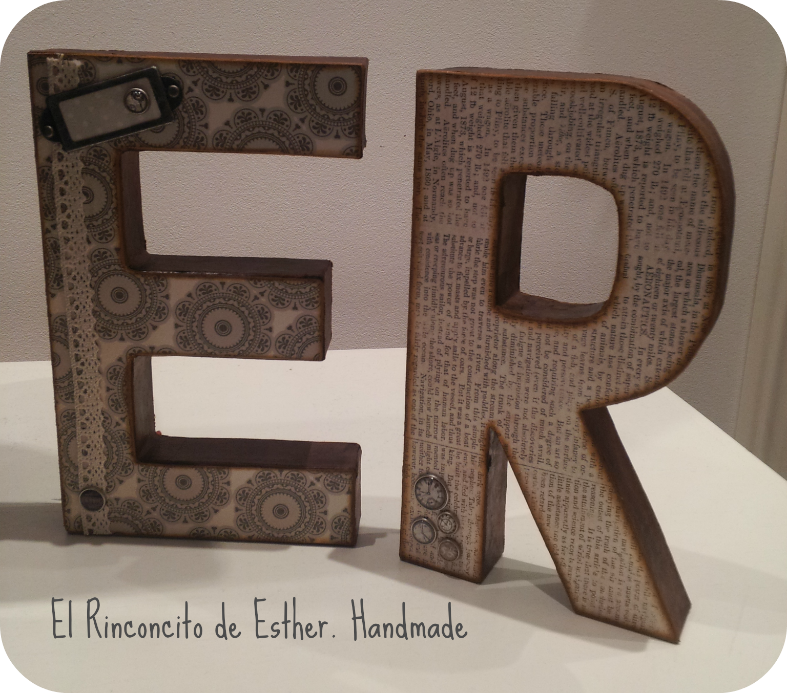 El rinconcito de Esther: LETRAS PERSONALIZADAS.