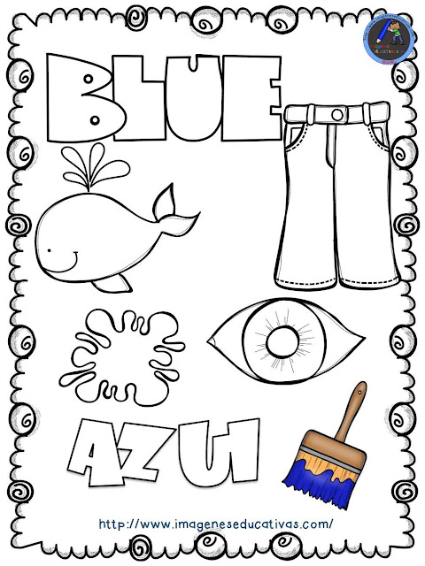 Mercedes Molina - jardín: colores en inglés- azul