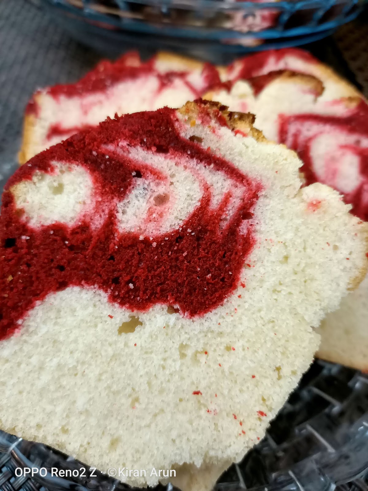 Red velvet marble cake