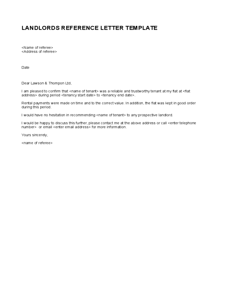Housing Reference Letter Template ~ Resume Letter