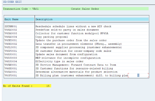 SAP for Abapers: USER EXITS IN SAP SD VA01 ,VA02,VA03,VF01,VL01N