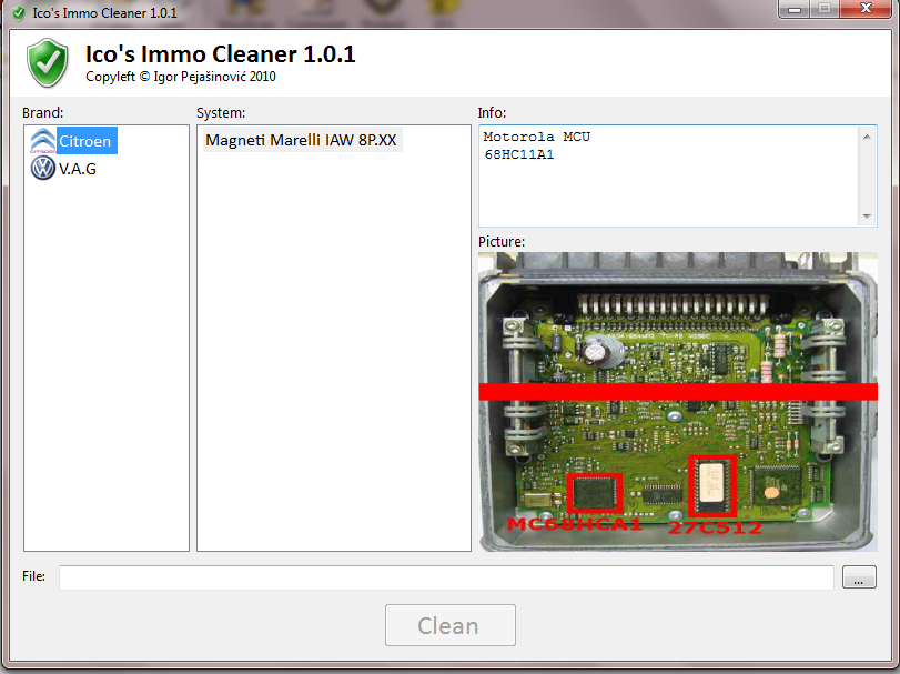ICO'S IMMO CLEANER V1.01 - AutoMobile Softwares