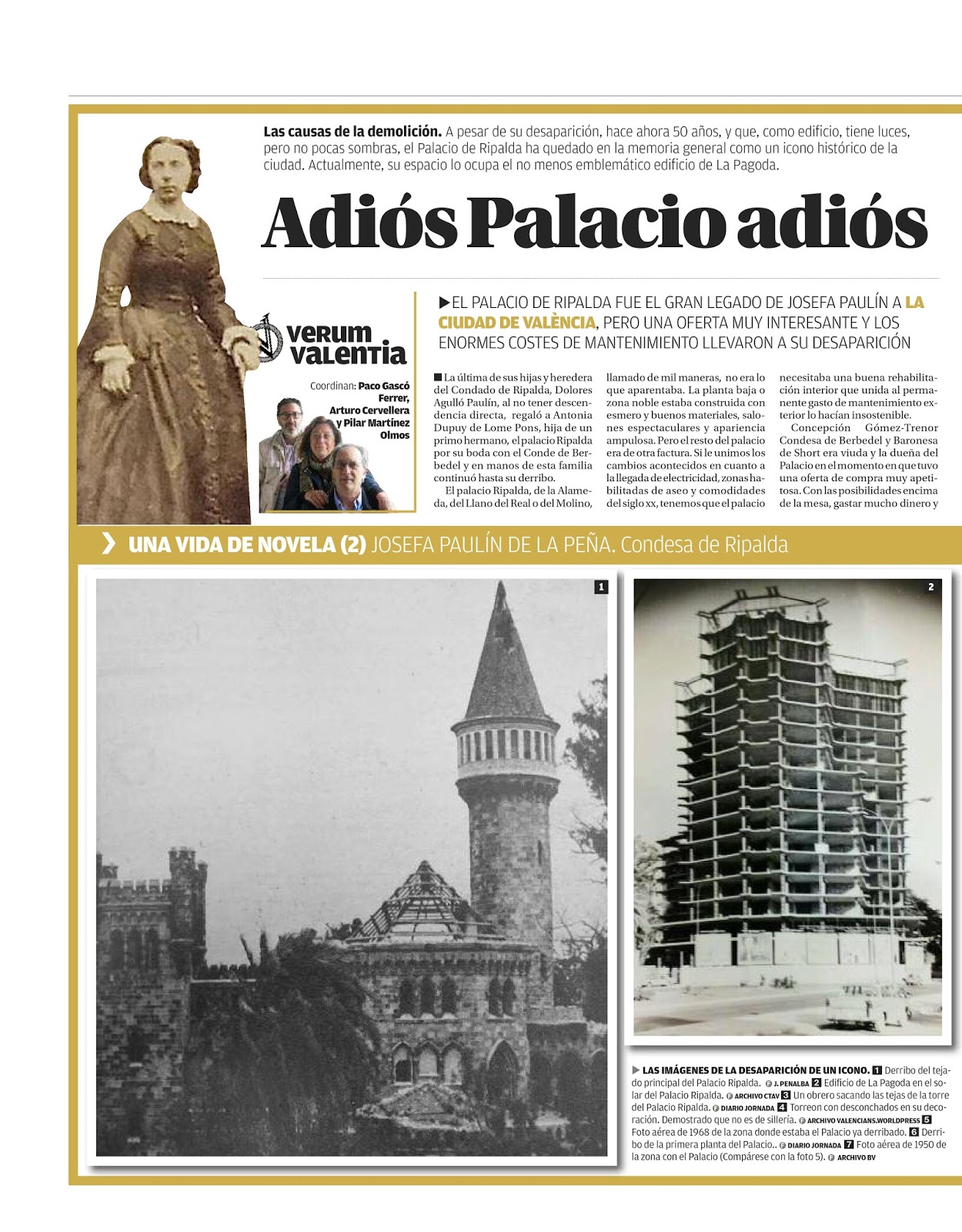 VERUM VALENTIA: 21.- Condesa de Ripalda (2) Adiós Palacio, Adiós