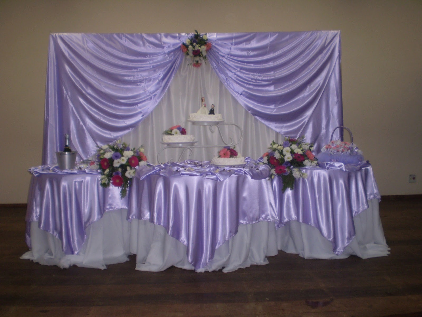 Chic Boom festas : decoração de mesa de noiva em tecidos