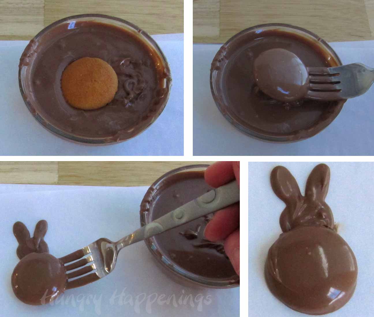 Chocolate Bunny Silhouettes - Hungry Happenings Easter Recipe