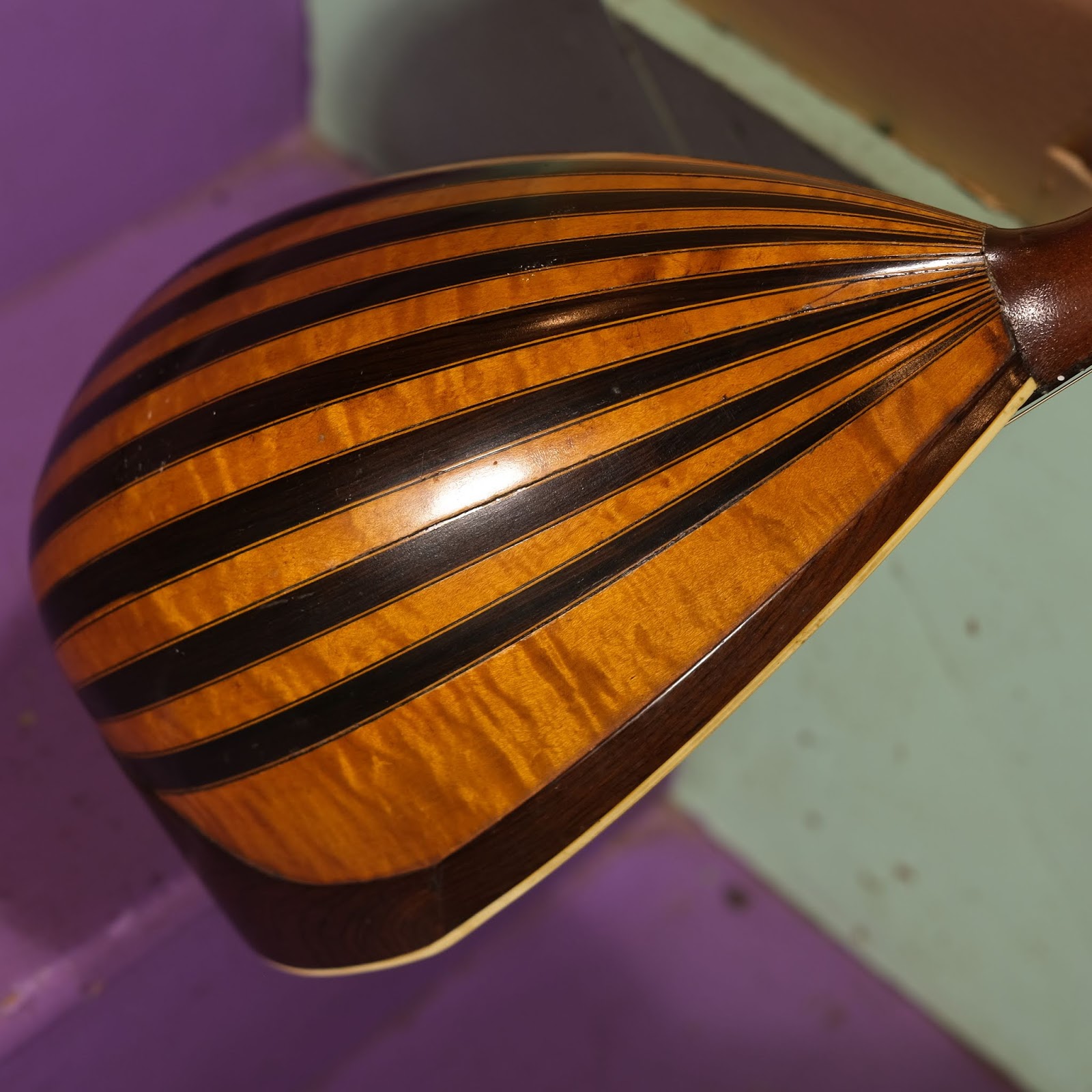 1890s Bruno Fancy Bowlback Mandolin