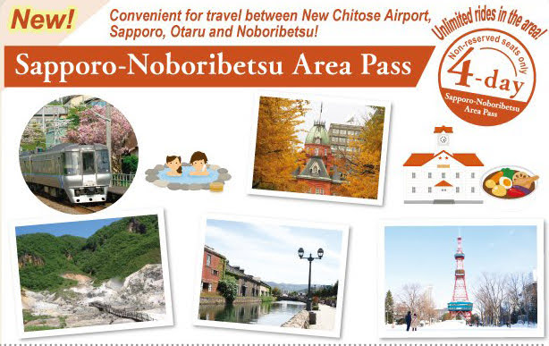 Sapporo-Noboribetsu Area Pass & Sapporo-Furano Area Pass - Hokkaido, Japan