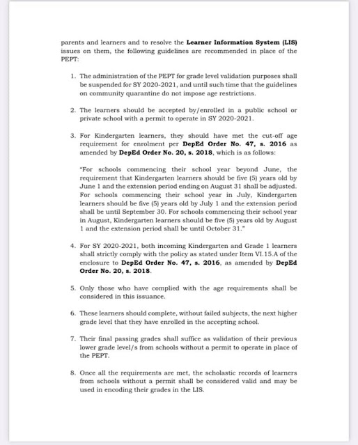 Issuance of Learner Reference Number to Learners from Schools Without a ...