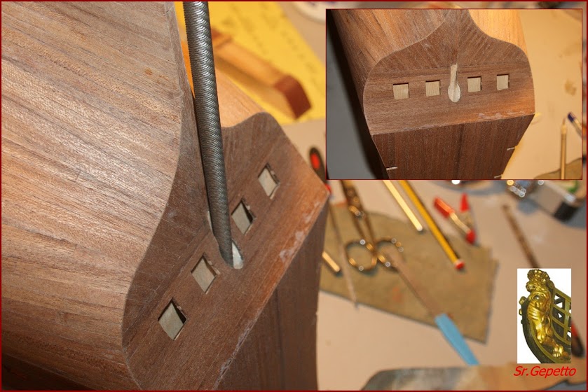 El Soleil Royal paso a paso: Colocación de la roda el codaste y ...