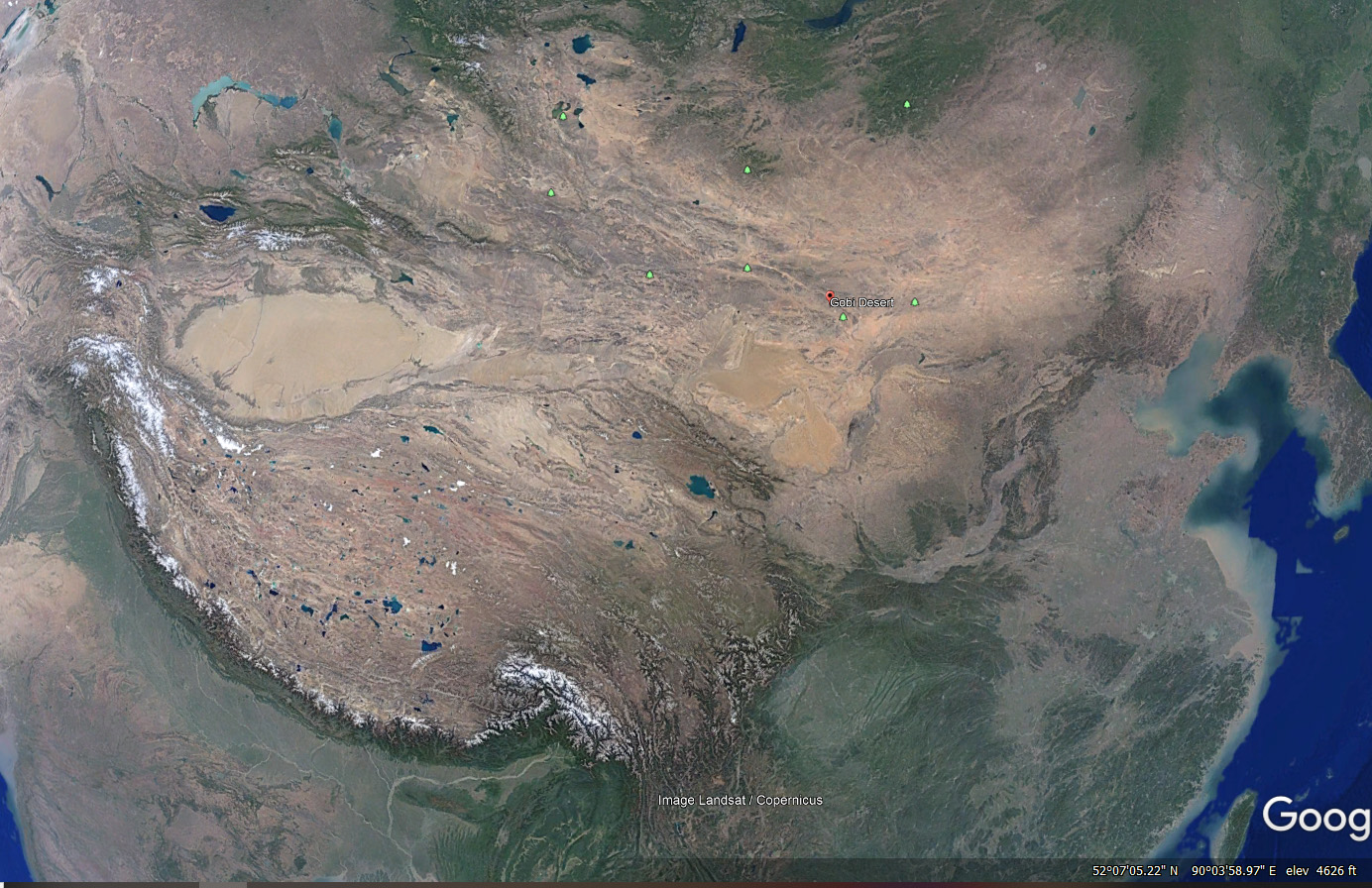 Google Earth'ing Gobi Desert: Great Surprises!
