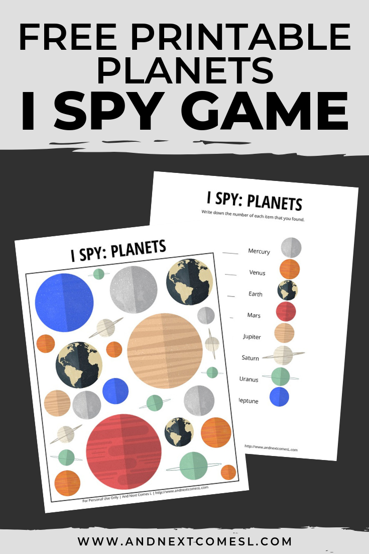 Planets I Spy Game {Free Printable for Kids} | And Next Comes L ...